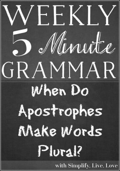 Apostrophes? ~ 5 Minute Grammar Lesson - Simplify, Live, Love