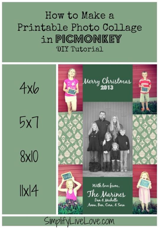 Make a Printable Photo Collage with Picmonkey - DIY Tutorial - SLL