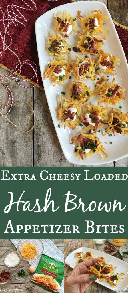 Cheesy Hash Brown Appetizer Bites - Simplify, Live, Love