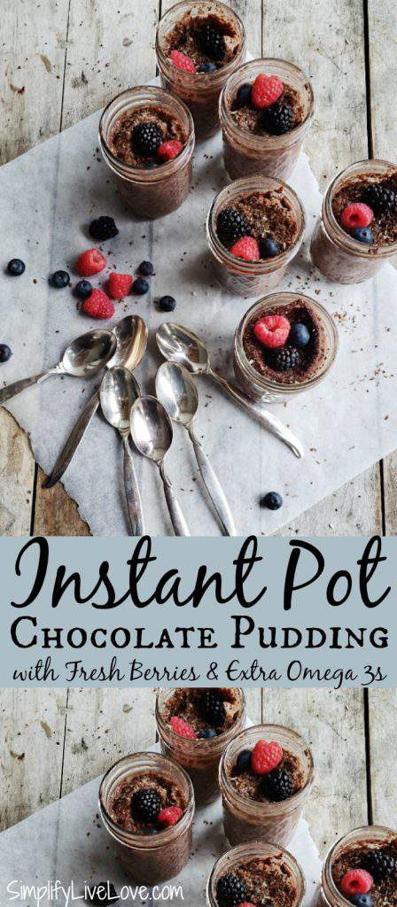 Instant Pot Chocolate Pudding with Fresh Berries & Extra Omega 3s ...