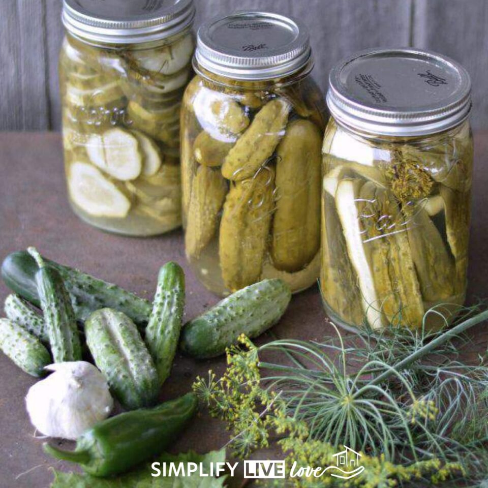 Dill Pickles Canning Tutorial + Grandma's Secret Recipe | Simplify Live ...