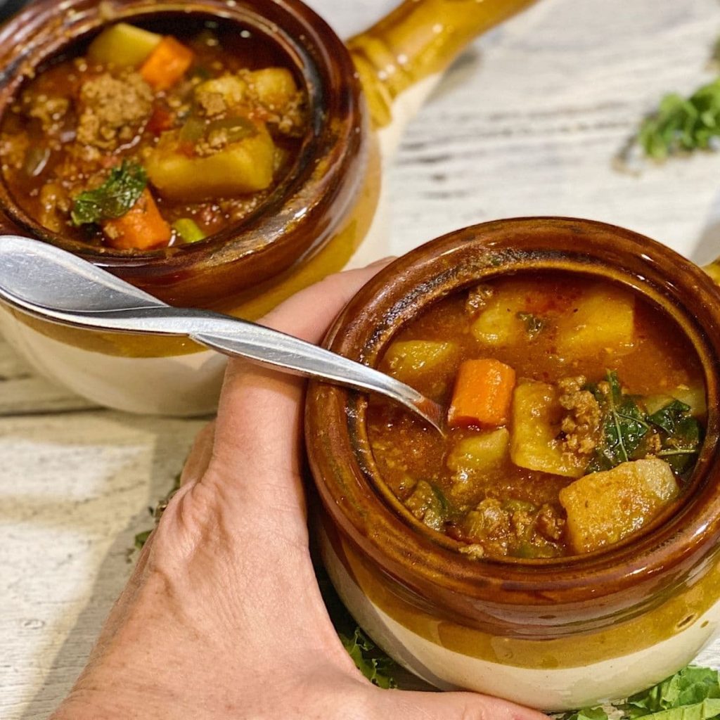 Hearty Instant Pot Hamburger Soup Whole 30 Approved - Simplify, Live, Love