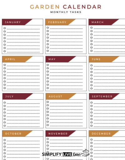 Free Garden Planner Printable for Ultimate Success - Simplify, Live, Love